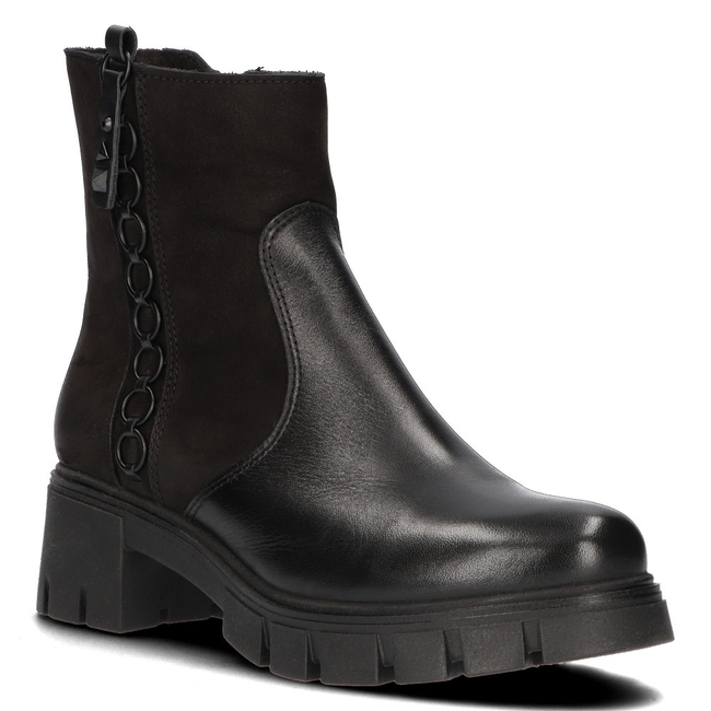 Leather ankle boots Simen 4267A black - Filippo.pl