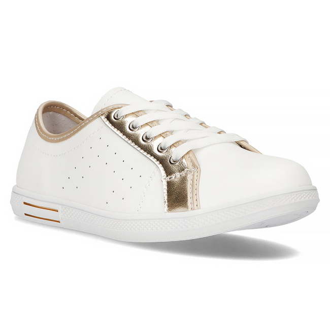 Leather shoes Filippo DP3508/23 WH GO white white || golden | WOMEN ...