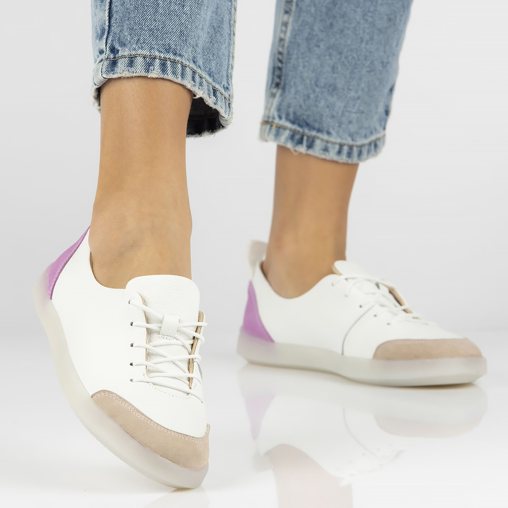 Leather shoes Filippo N586 white - Filippo.pl