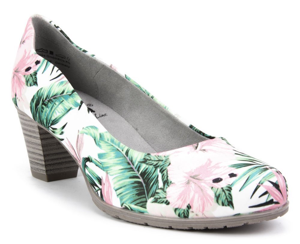 Pumps Of John 8-22467-22 149 White Flower - Filippo.pl