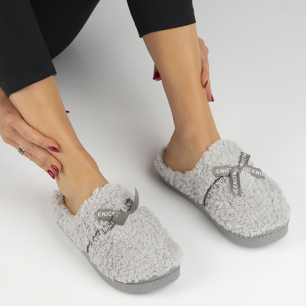 Kapcie baranek szare CF-95 - Filippo.pl